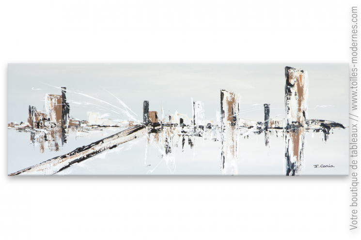 Tableau gris contemporain : le grand pont