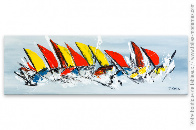 Tableau coloré contemporain Le grand largue