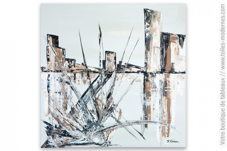 Grand tableau gris design : Le pont