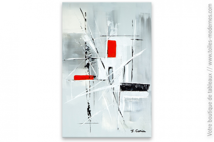 Tableau gris moderne : Subtile abstraction