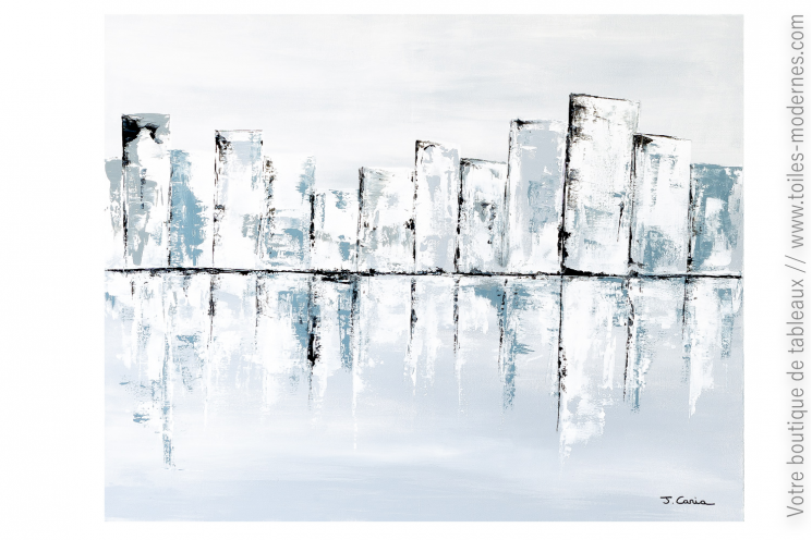 Grand tableau gris : Cité éternelle