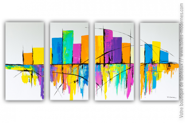 Tableau géant coloré : Festival folklorique